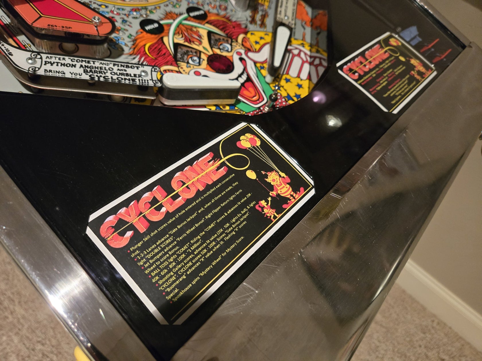 🔥 Cyclone Pinball Machine Total Restoration Refurbish Williams 1988 ...